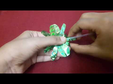 shiny flower at home//easy handmade//more attractive//5 min to do #shinyflower #easyhomemade #5min