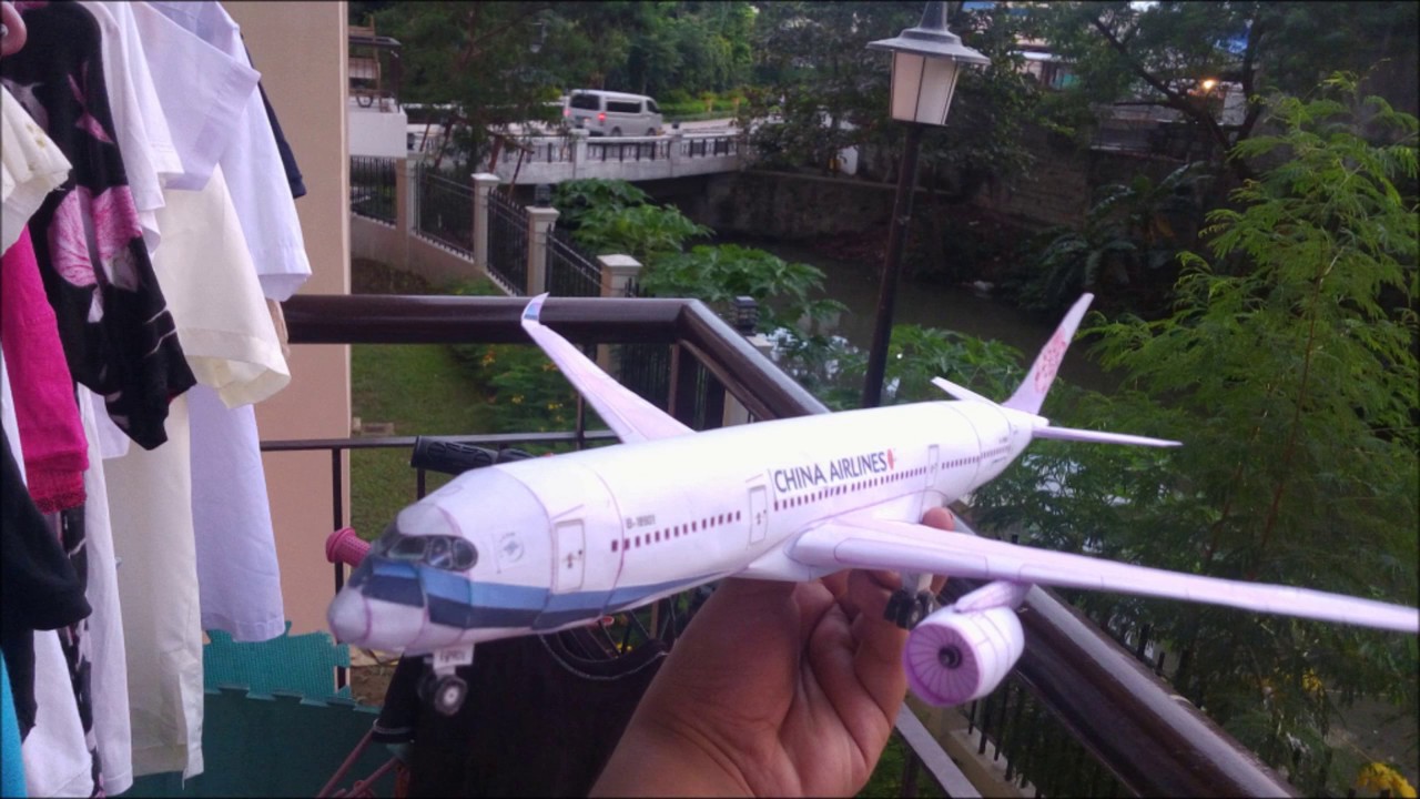 china airlines a350 paper model - YouTube