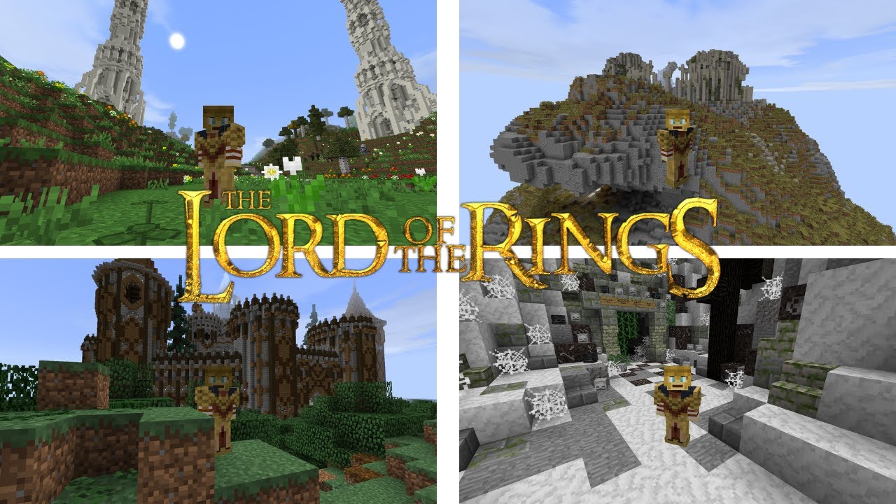 top hidden structures (LOTR minecraft mod) - YouTube