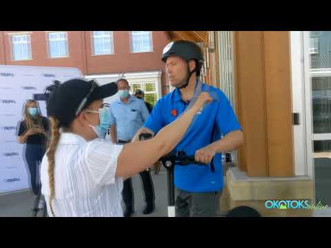 How to get on a Bird E-Scooter in Okotoks