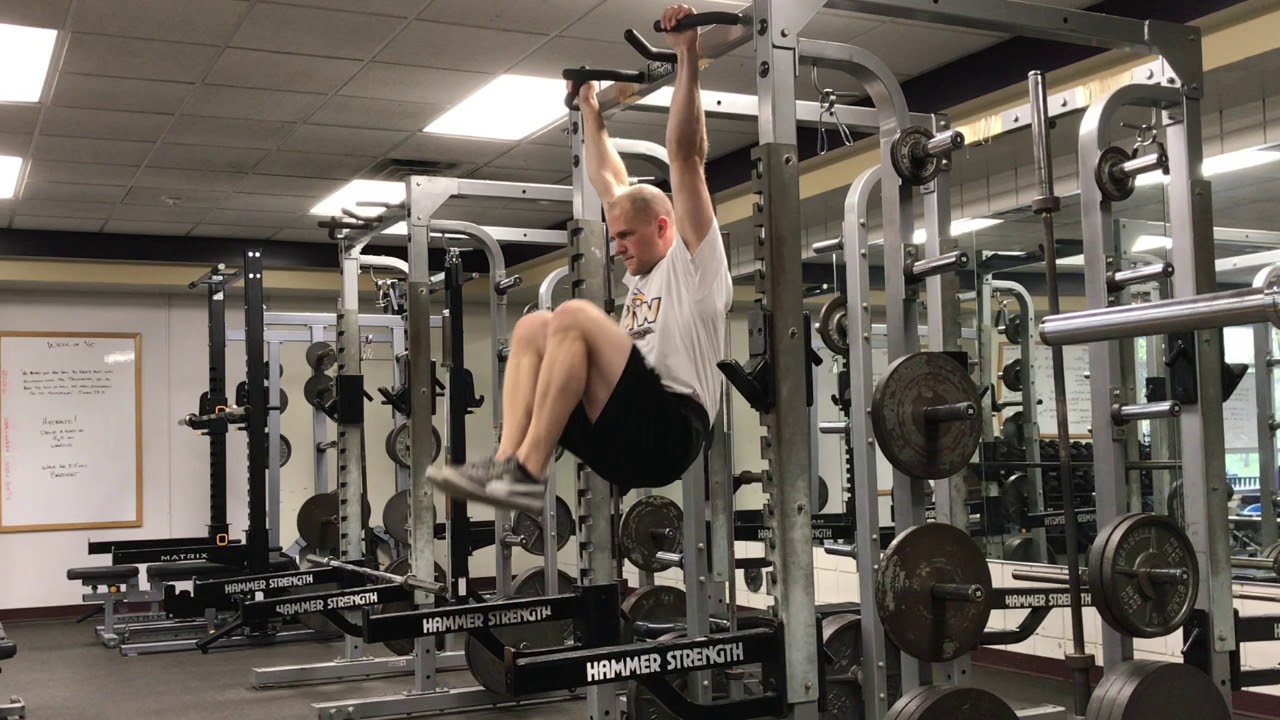 Weighted Hanging Knee Raises - YouTube
