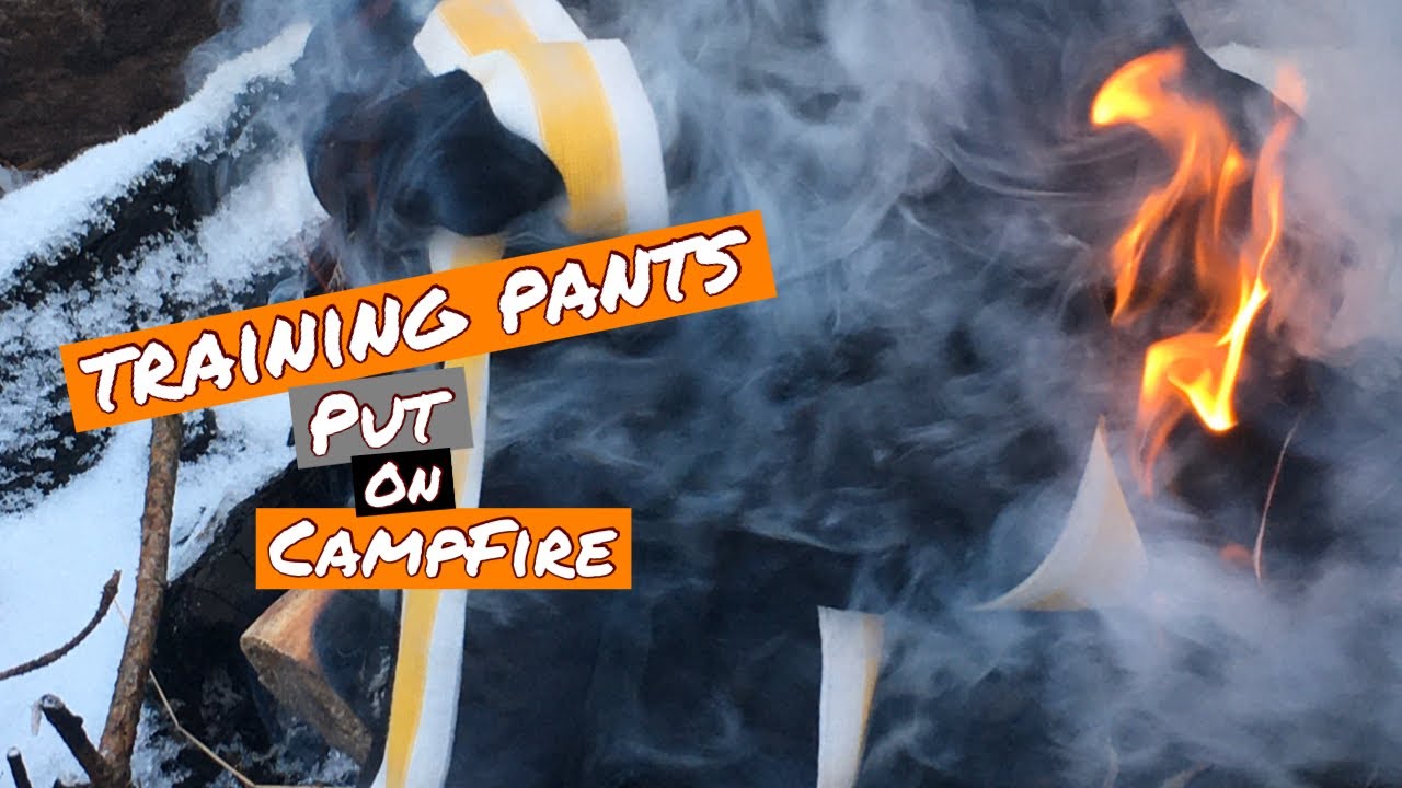 Burning TRANING PANTS (fire clothes) - YouTube