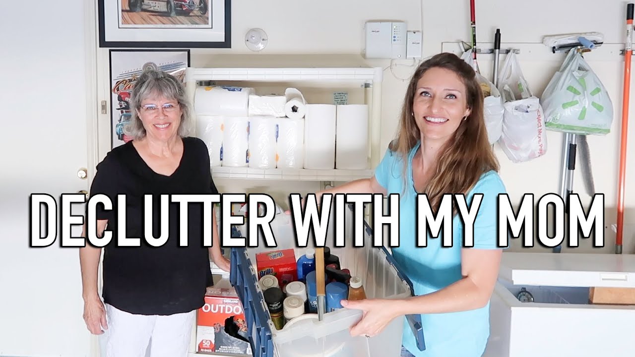 Decluttering and Organizing Cleaning Stuff With My Mom - YouTube