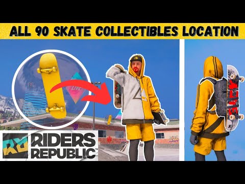 ALL 90 SKATE Collectables Location | Riders Republic | - YouTube