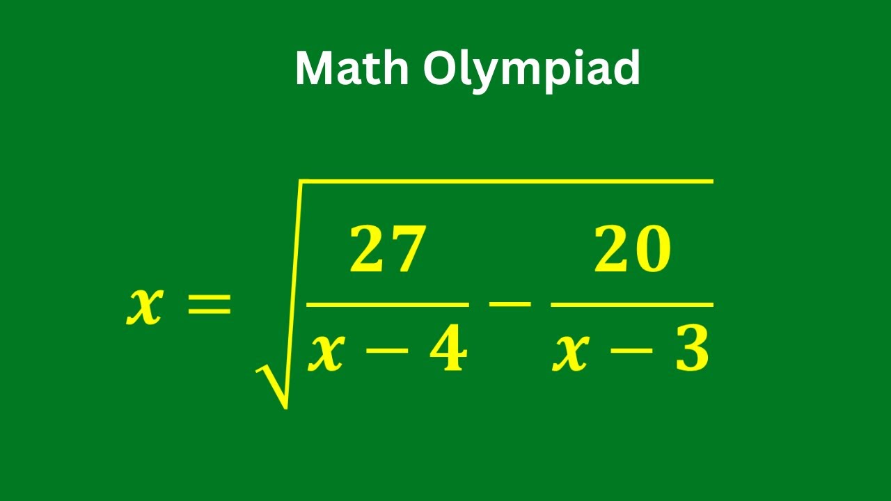 Japanese | A Nice Square Root Algebra Problem | Math Olympiad - YouTube
