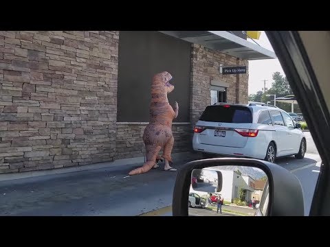Kid Temper Tantrum And The T-Rex Drive Thru Prank At Mcdonalds  [ Original ]