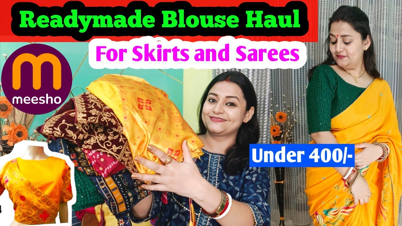 Meesho Blouse Haul💕Meesho Readymade Blouse Haul Under 400/Meesho Latest ...