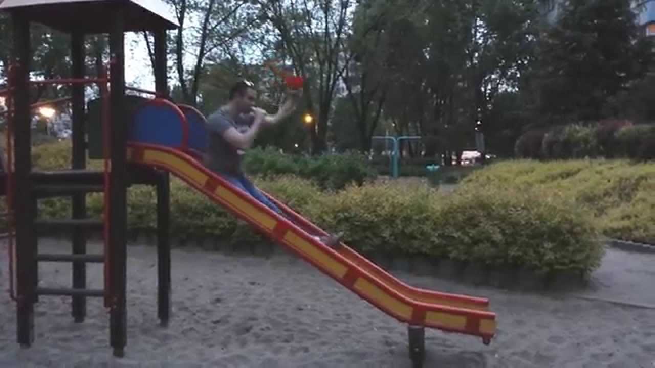 Beer bong slide fail - YouTube