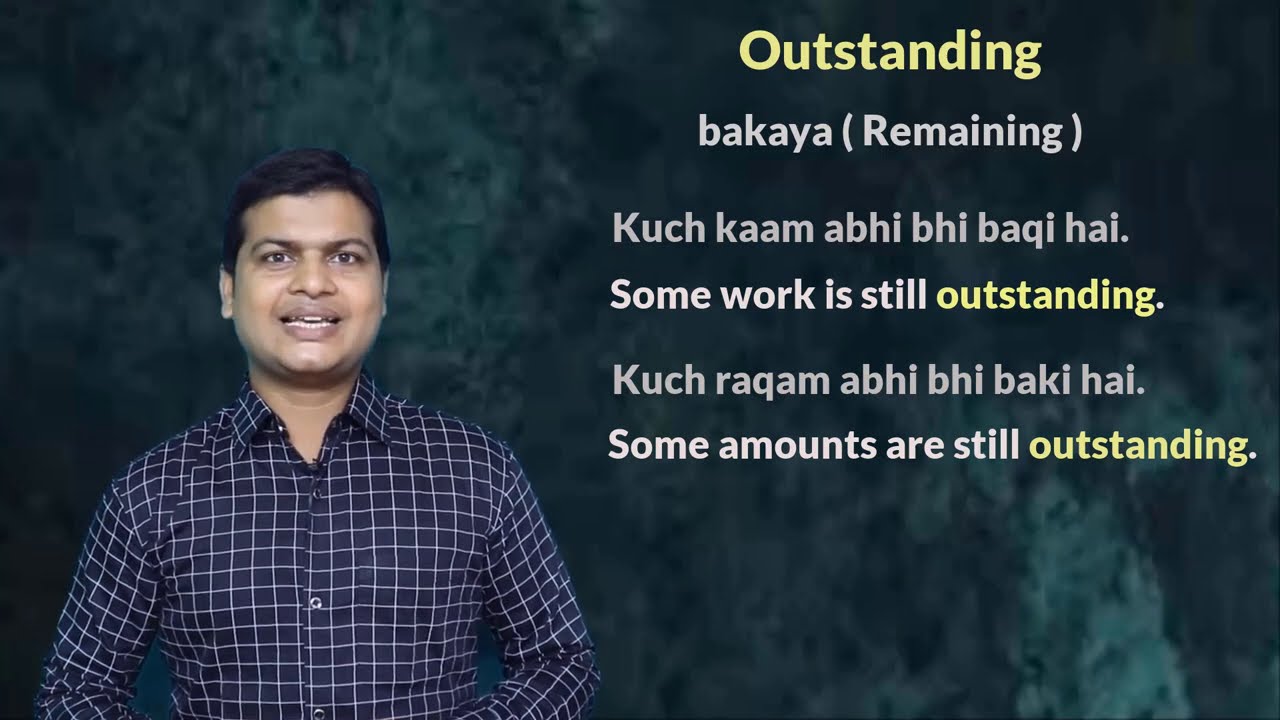 Outstanding meaning | Advances spoken English | structure of English ...