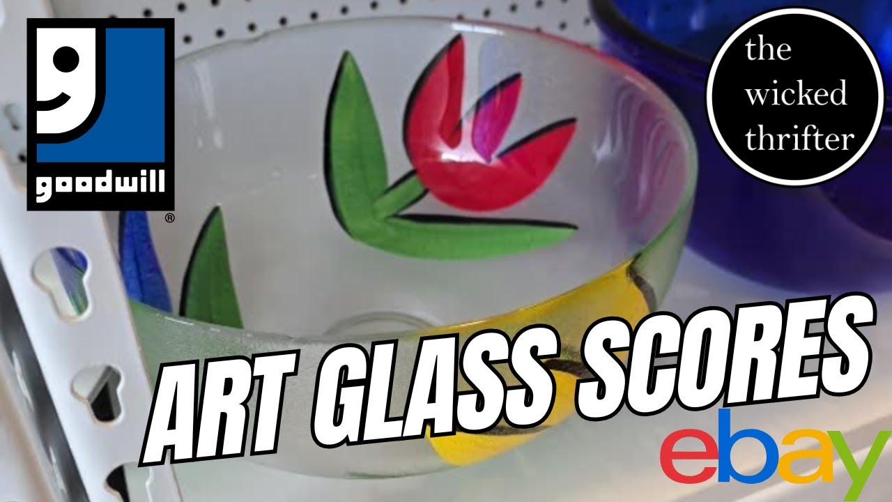 Art Glass Scores | GOODWILL Thrift with me | Ebay RESELLER - YouTube