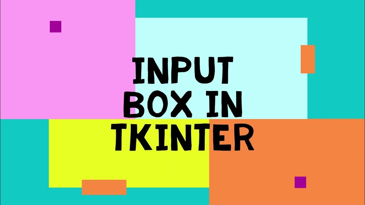 How to create Input Box (entry) in tkinter #4 | Python GUI Beginners Tutorial - YouTube