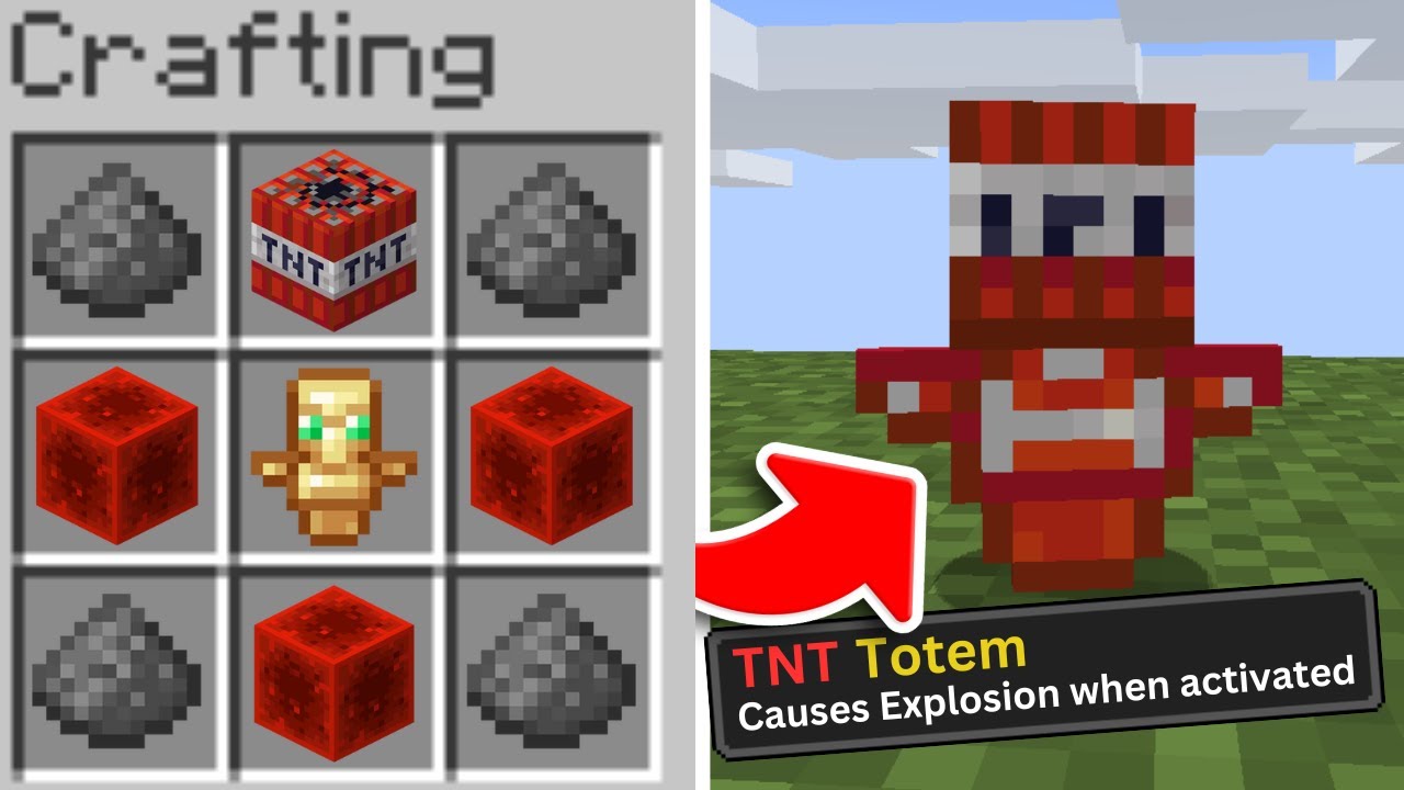 Minecraft But, There Are Custom Totems...!! - YouTube