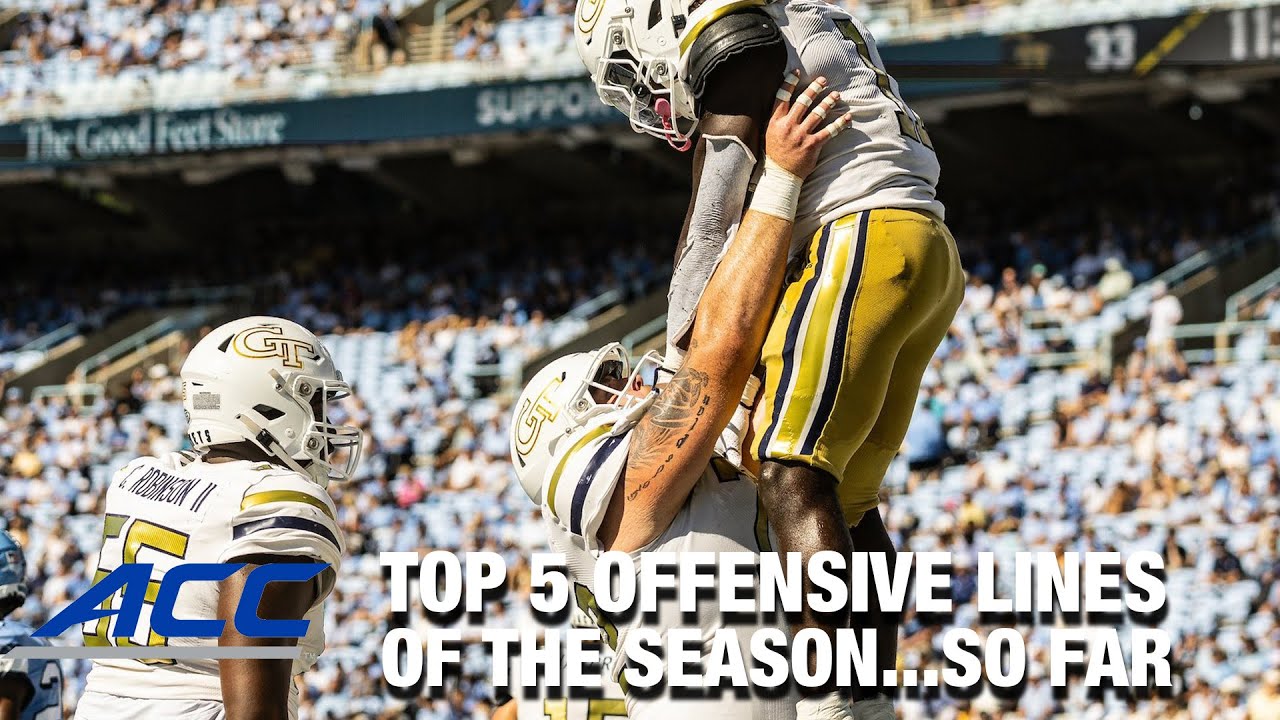 ACC Top 5 Offensive Lines...So Far - YouTube