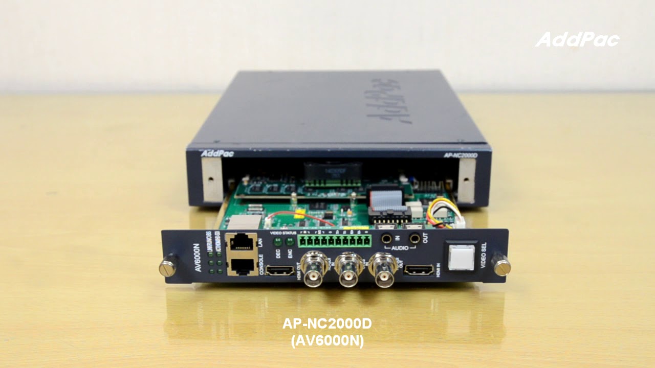 AP-NC2000D Full HD CCTV Video Codec(AV6000N/AV6000NE) 풀HD CCTV 비디오 코덱 | AddPac - YouTube