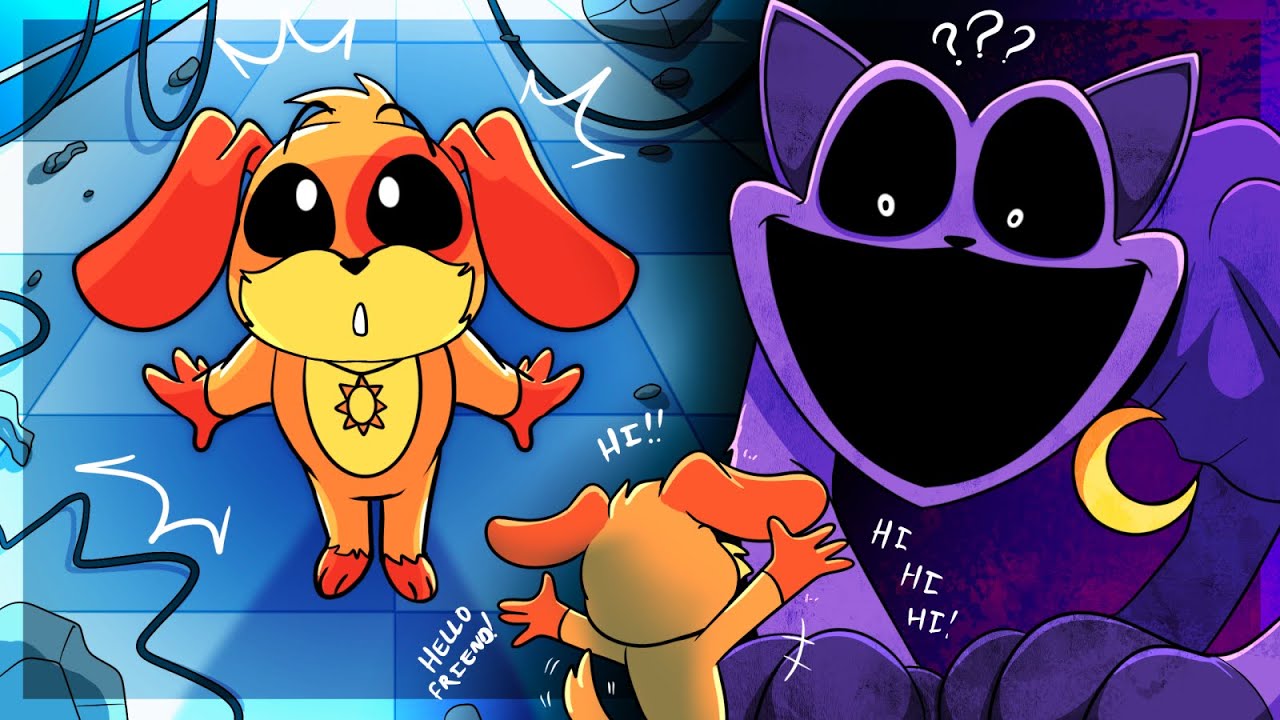 DogDay X CatNap Meets Nightmare CatNap | Red Therapy AU | Poppy ...