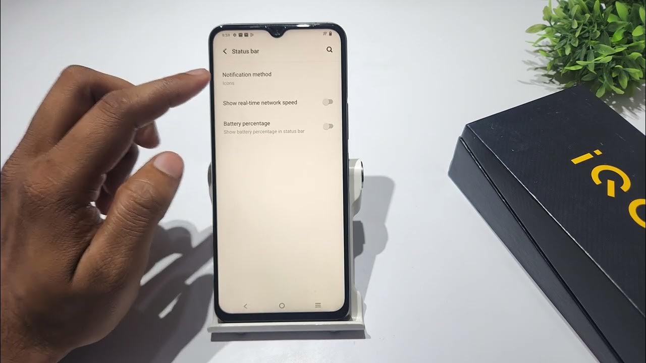 how to show net speed on status bar in iqoo z3 | vivo iqoo 3 me battery percentage kaise show ...