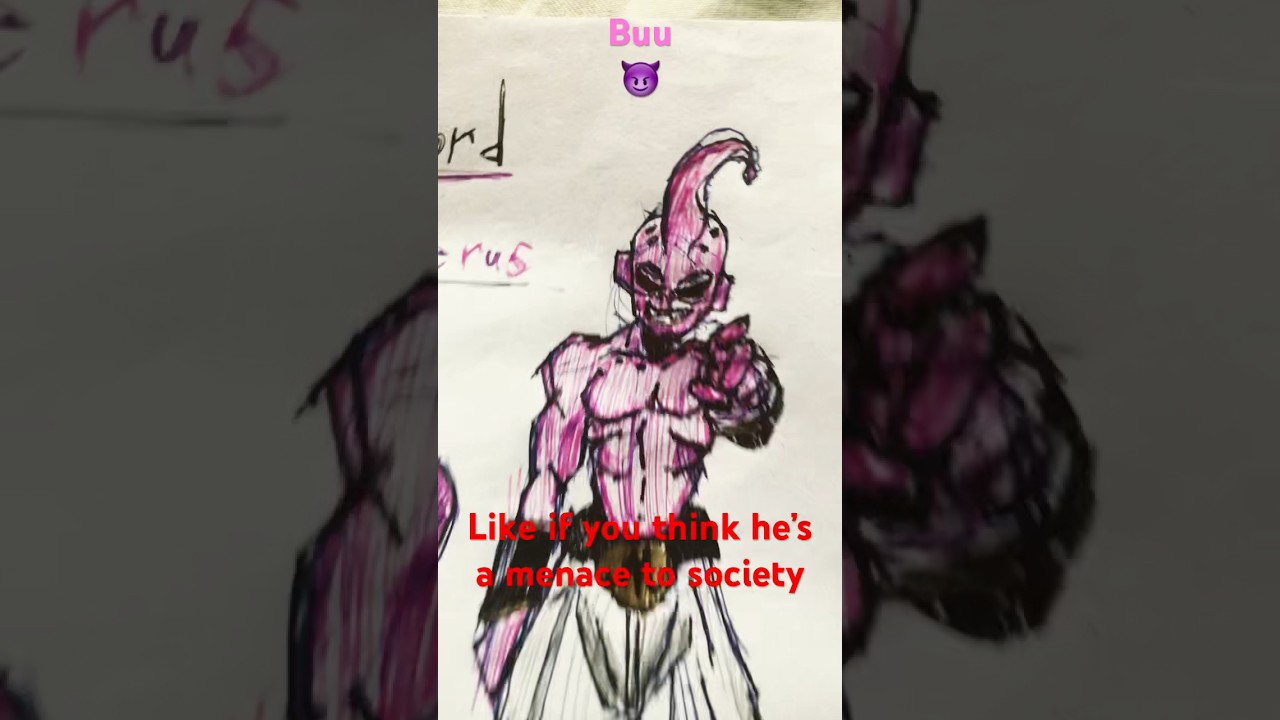 Drawing kid Buu 😈 #drawing #art #anime #shortsdrawing #shorts - YouTube
