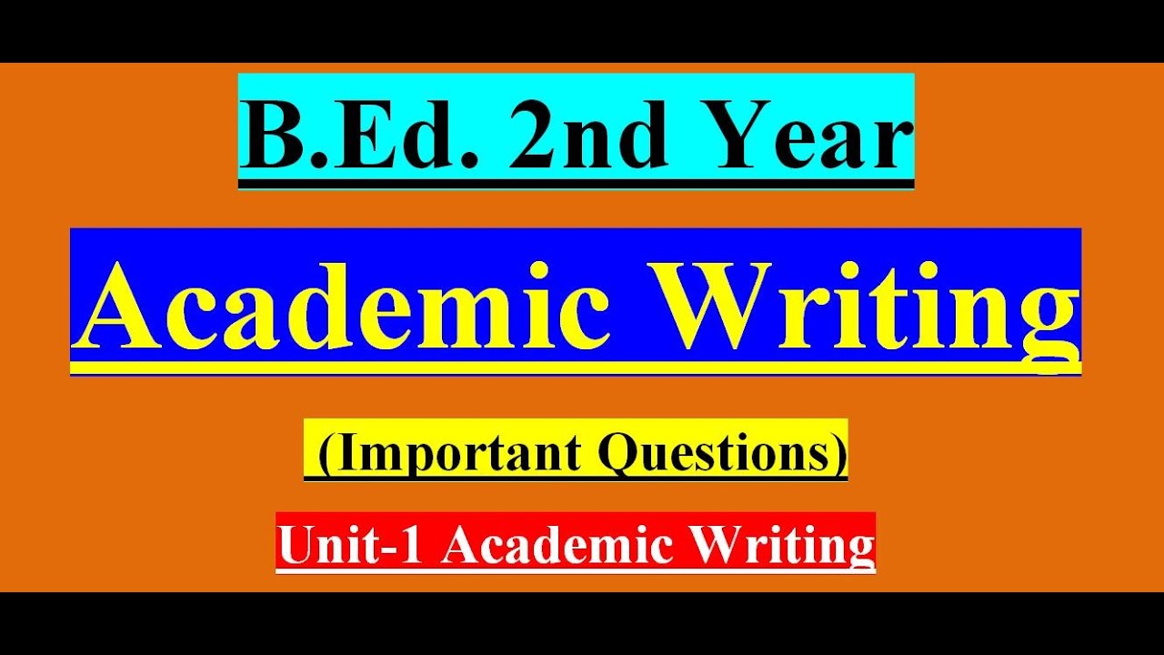 Important Questions/Unit-1 Academic writing /Academic Writing/Exam ...