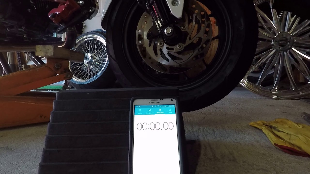 stock grom wheel spacer roll test - YouTube