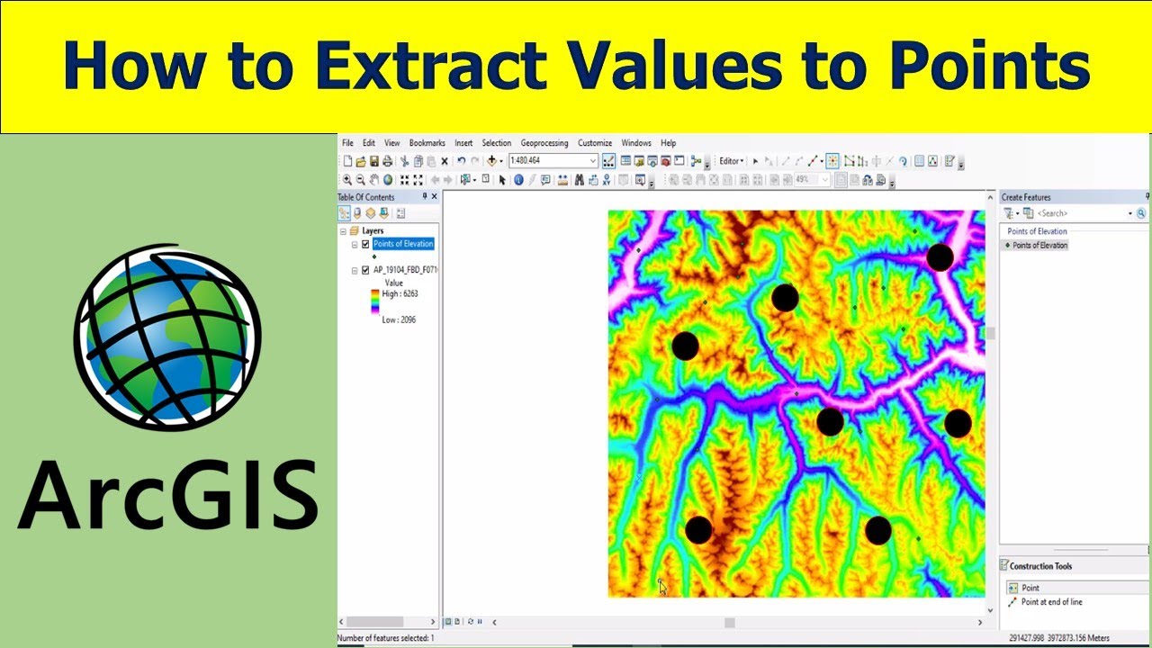 Extracting Raster DEM Values Via Points .shp - YouTube