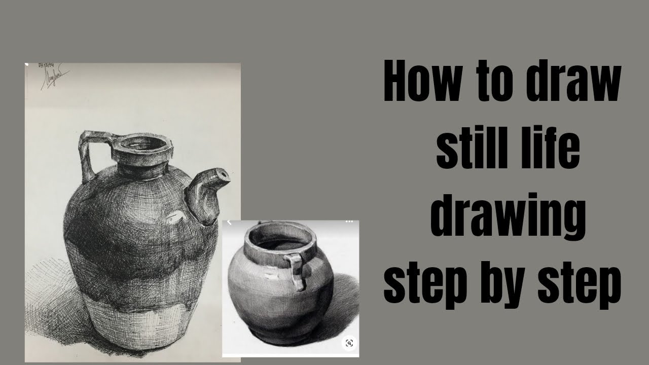 still life drawing PRACTICE for beginners - YouTube