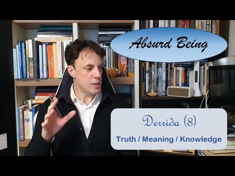 Jacques Derrida (8) - Truth / Meaning / Knowledge - YouTube