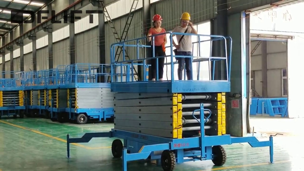 DFLIFT Towable scissor lift - YouTube