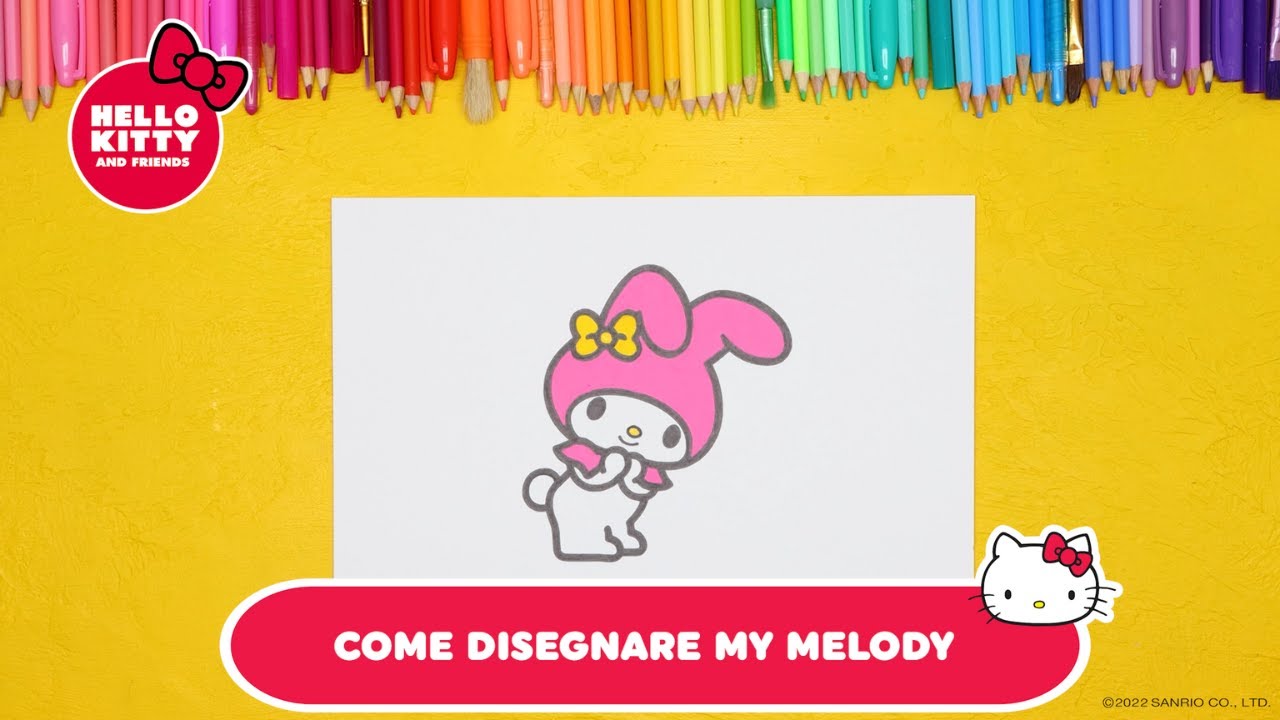Come disegnare My Melody | Disegna gli amici di Hello Kitty - YouTube
