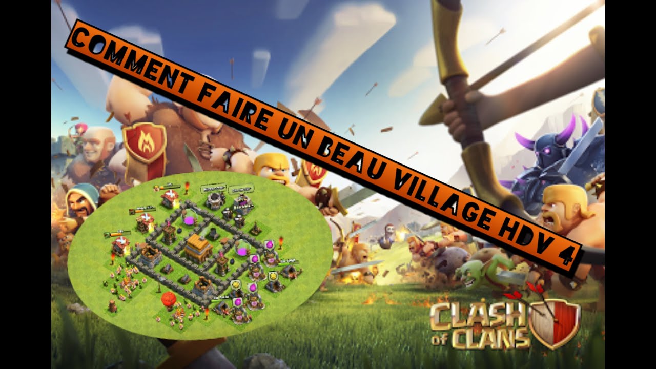 Tuto 4 comment faire un beau village hdv 4 coc - YouTube