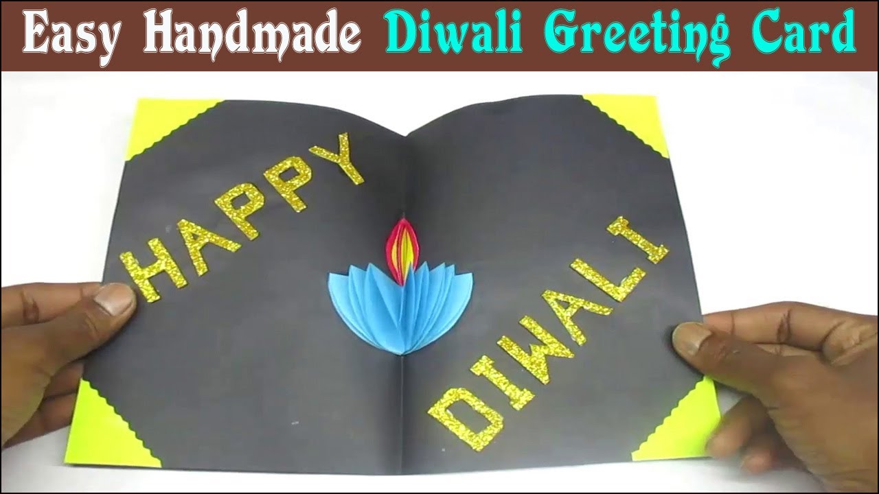 How to make Diwali Card | Diwali Card Making | Handmade Diwali Greeting ...