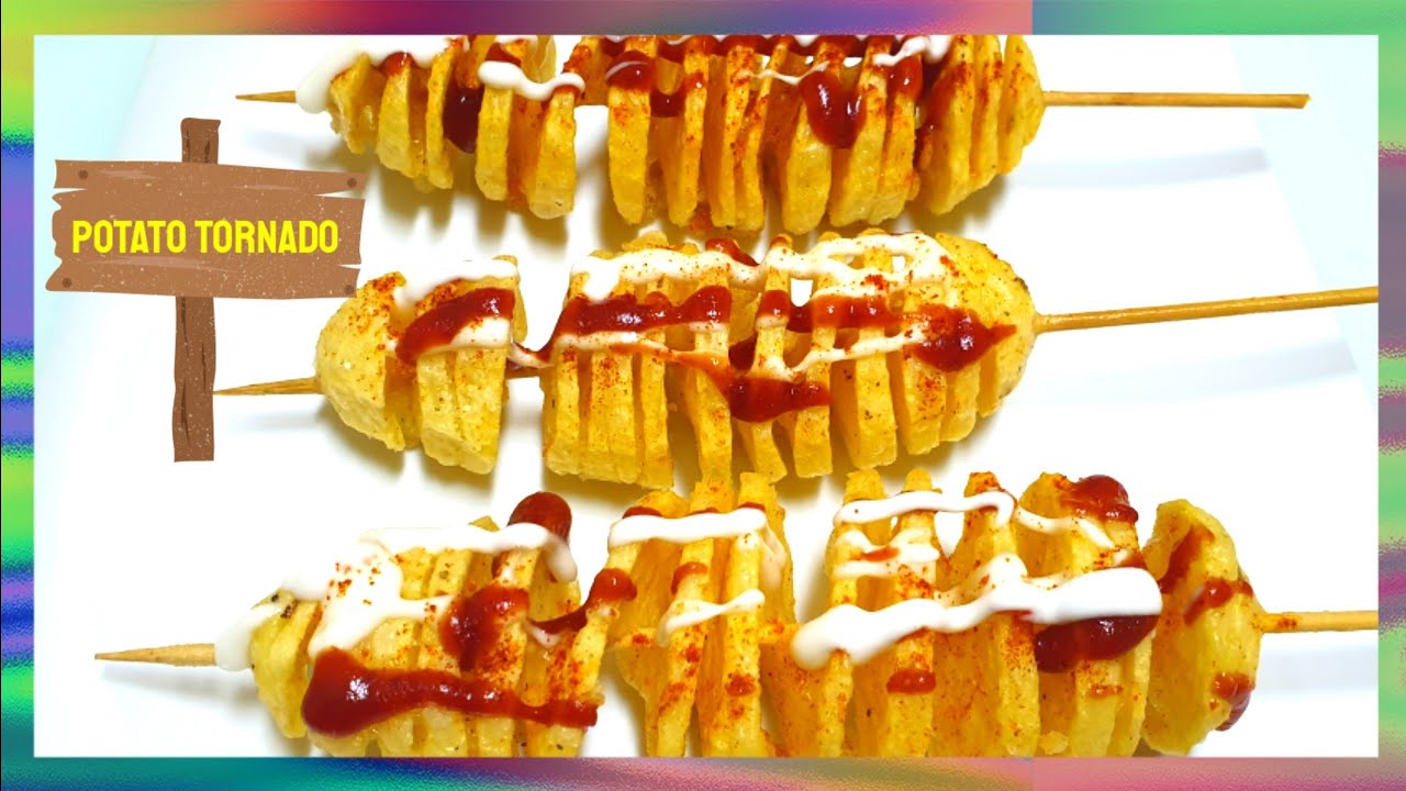 Potato Tornado Recipe without Machine || Snacks Recipe II Spiral Potato ...
