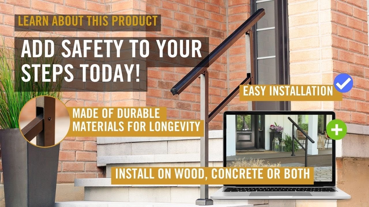 Easy DIY Hand Rail Installation | Learn about our Product | Stoop ...