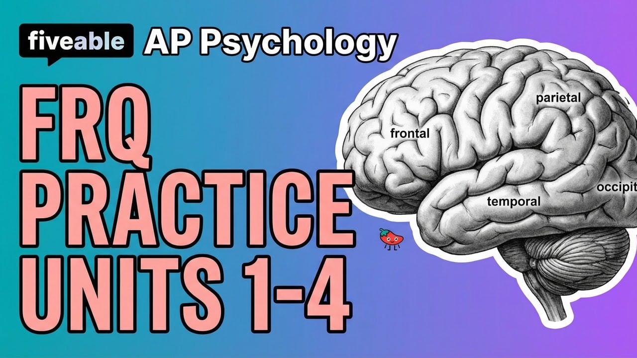AP Psychology CRAM – FRQ Practice Units 1-4 | Fiveable Cram Archive