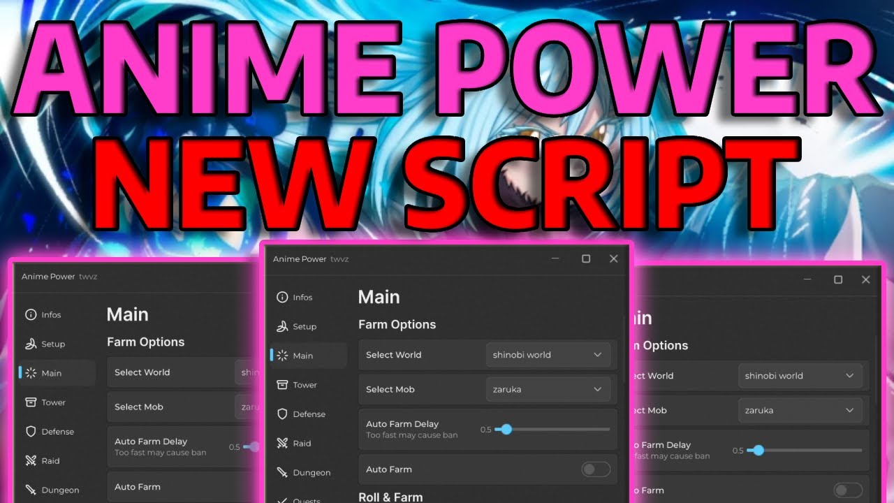 Anime Power Script | Auto Farm | Auto Raid | Auto Dungeon | Auto Quest ...