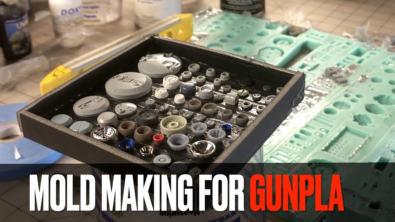 Mold making for Gunpla part 1 : Flat Molds in Silicone - YouTube