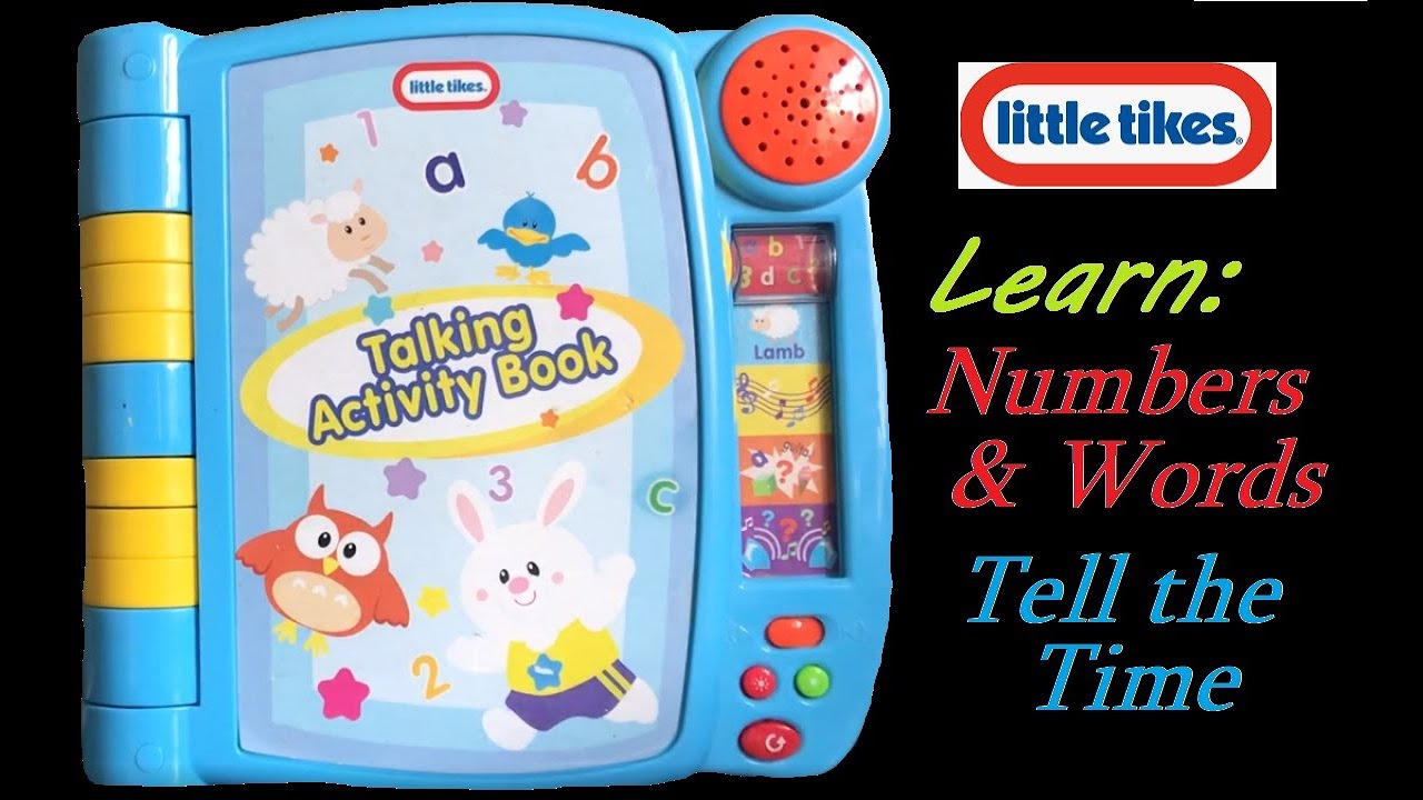 Childrens Little Tikes Talking Activity Book - Learn Words, Numbers ...