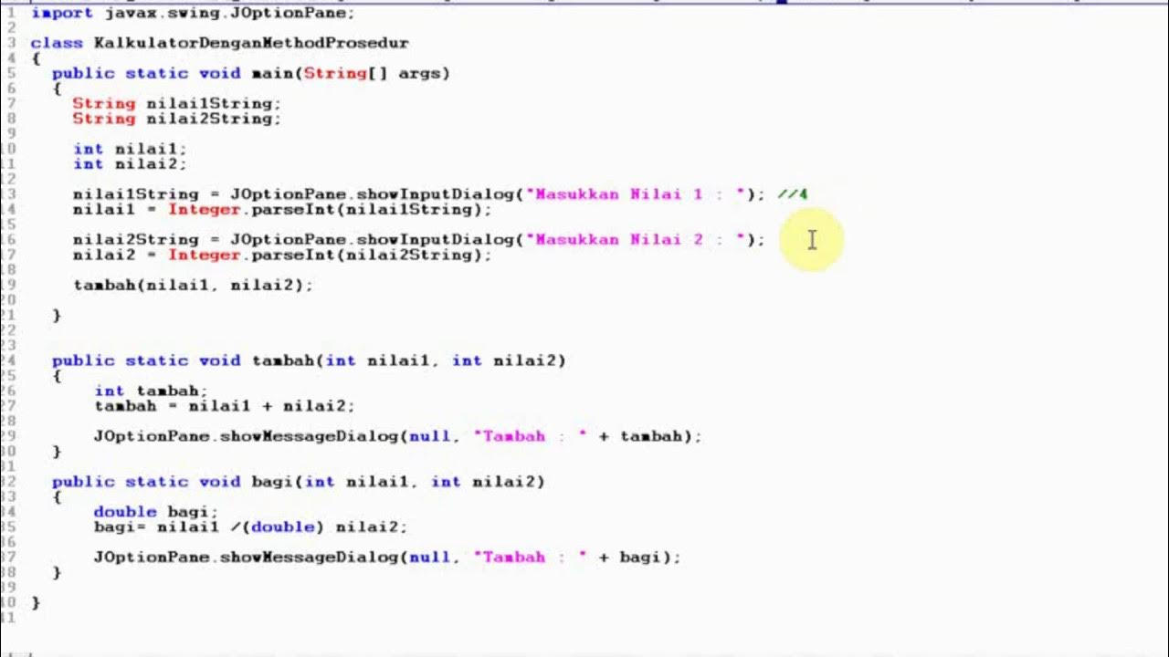Method pada Java - YouTube