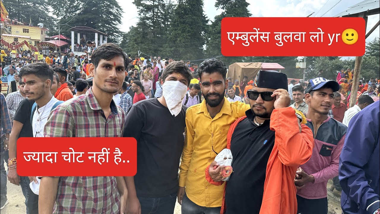 Pawan Pahadi हुए घायल😔बग्वाल मेला | Pawan Pahadi | @PawanPahadiVLOGS # ...