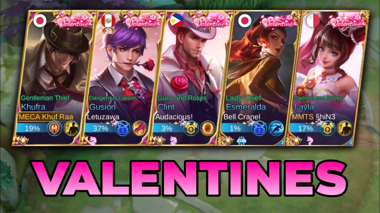 5 MAN VALENTINES SKIN?? | HAPPY VALENTINE'S!! 💗 - Khuf Raa | -MLBB ...