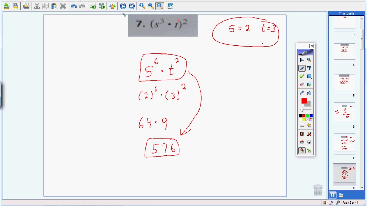 Algebra 1 Chapter 8 Review Sheet - YouTube