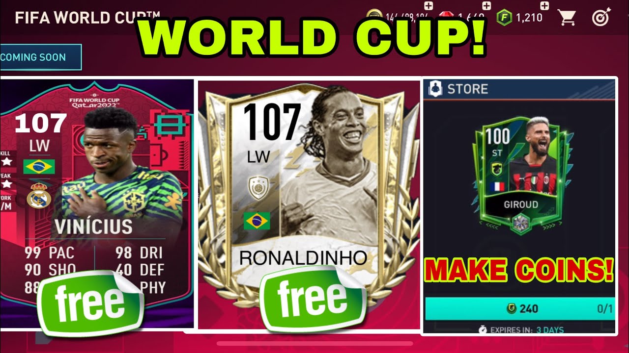 WORLD CUP EVENT 107 RONALDINHO FREE?! EASY WAY TO MAKE COINS IN FIFA ...