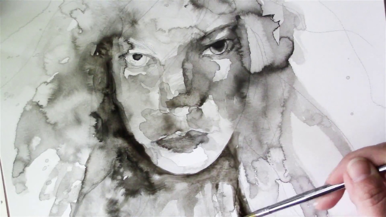 Inktober- Painting with Ink - Part 1 - YouTube
