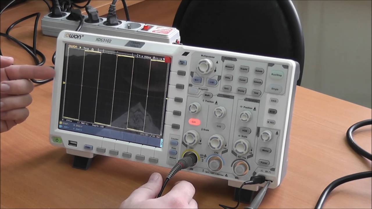 Обзор и эксперимент с цифровым осциллографом OWON XDS3102. - YouTube