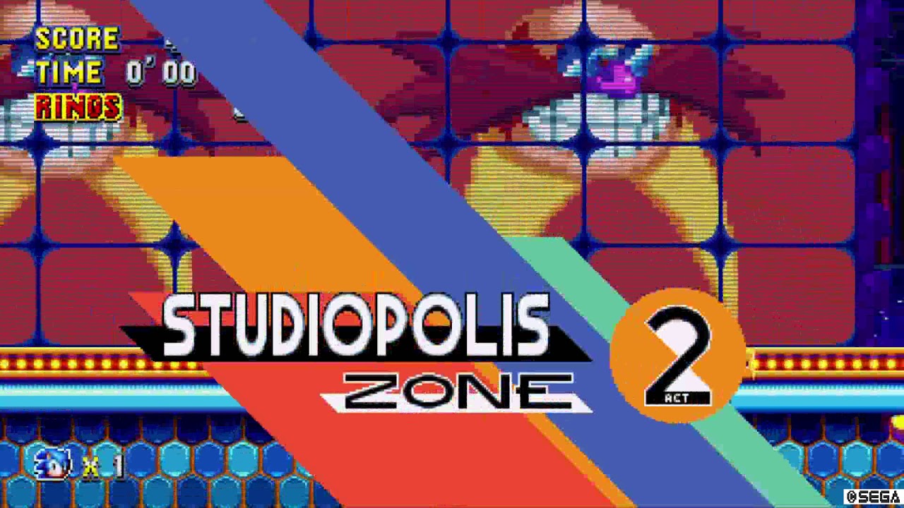 소닉 매니아 스튜디오폴리스 존 Act1, 2 플레이(Sonic Mania Studiopolis Zone Act1,2 ...