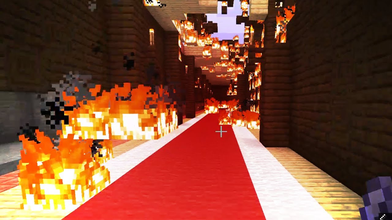 I set a house on FIRE (in Minecraft) - YouTube