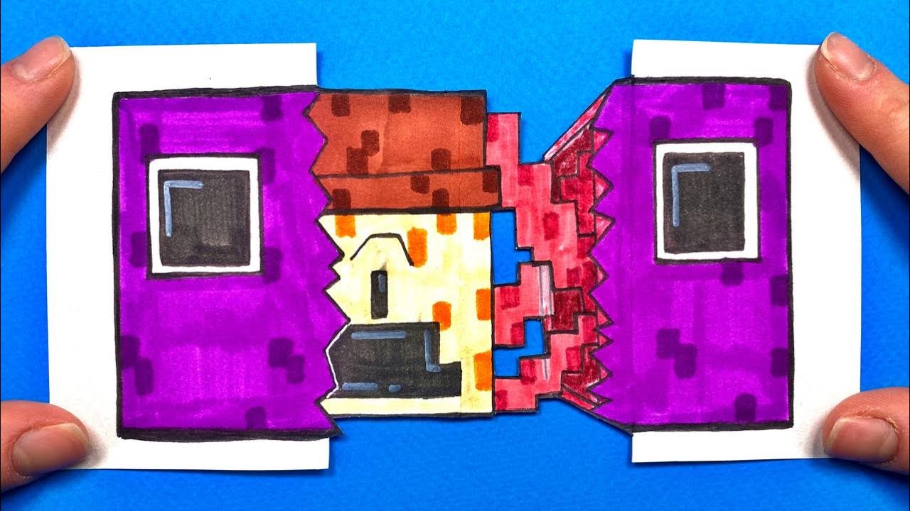 How To Draw INSANE RAINBOW FRIENDS Transformations in Minecraft Style ...