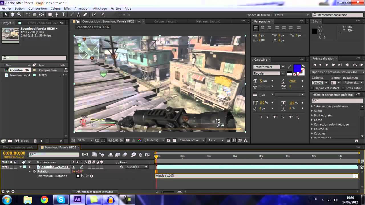 [TUTO] | Wiggle effect | after effect [FR] - YouTube