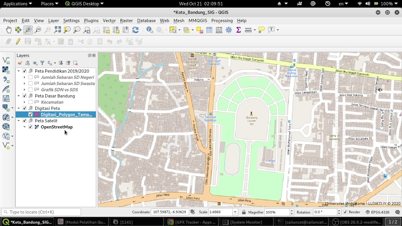 QGIS # Membuat Peta Spasial polygon line point # Digitasi Peta Onscreen ...