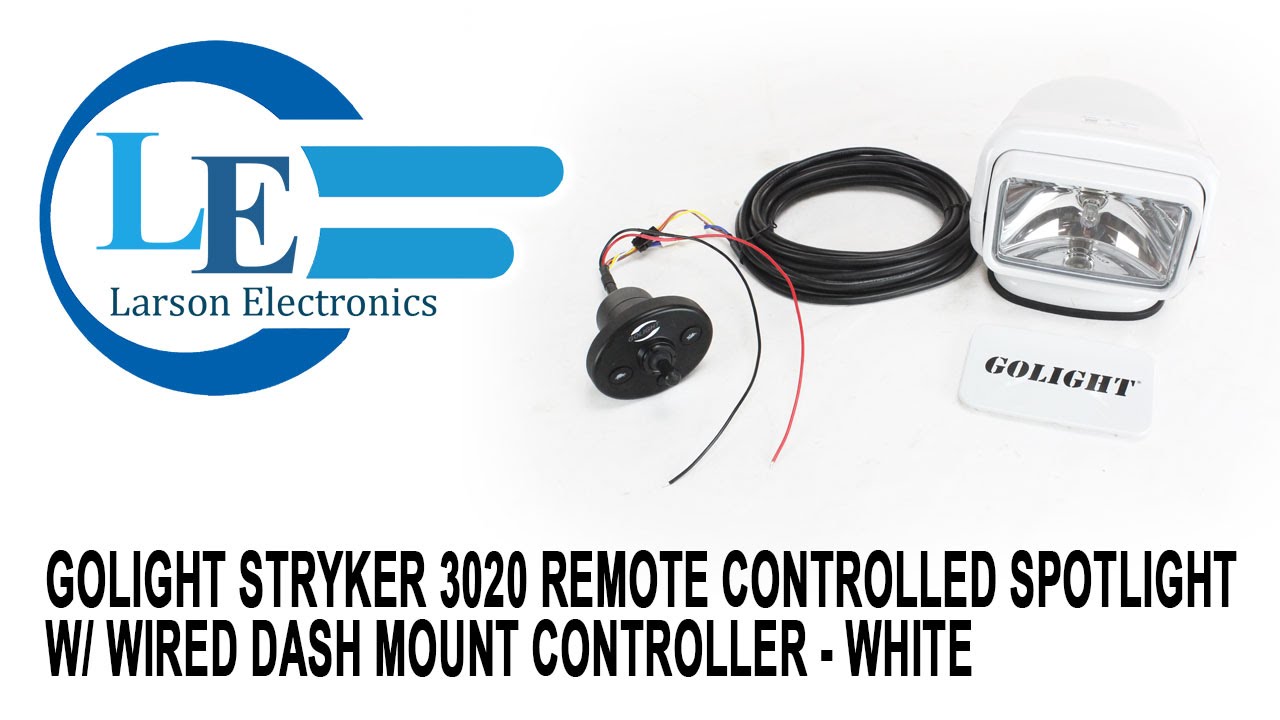 Golight Stryker 3020 Remote Controlled Spotlight w/ WIRED DASH MOUNT ...
