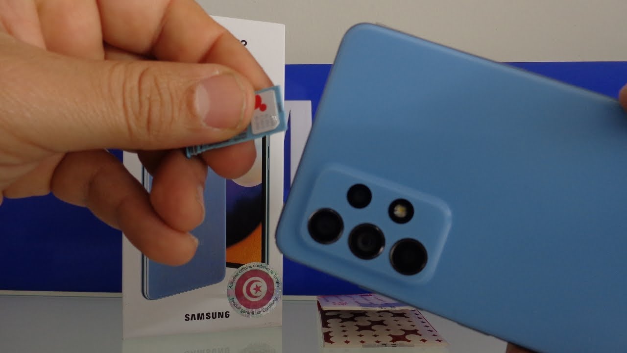 How to put a SIM card in Samsung Galaxy A52 - YouTube
